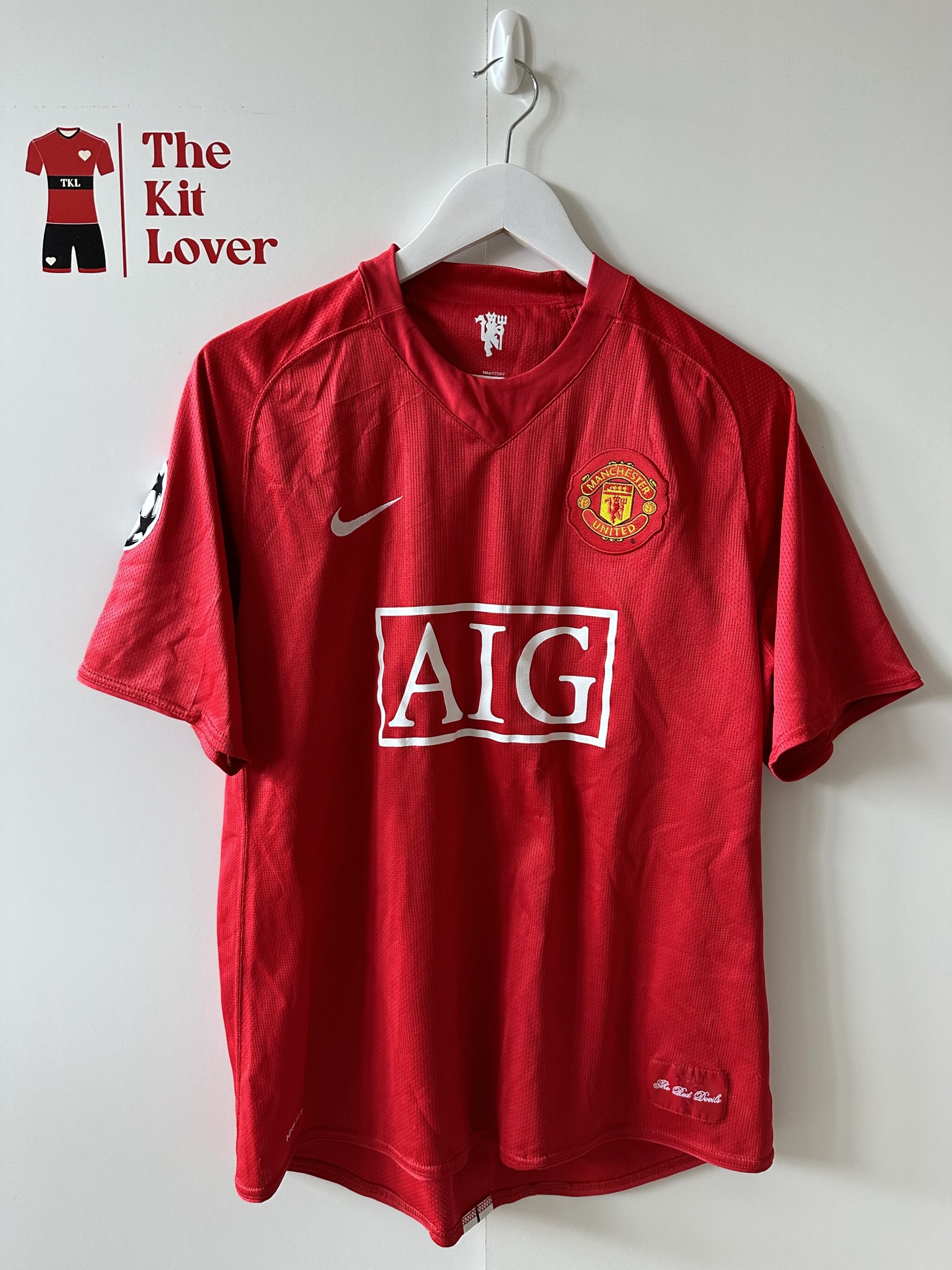Manchester United Home Shirt 2007/08 Anderson #8 (Large